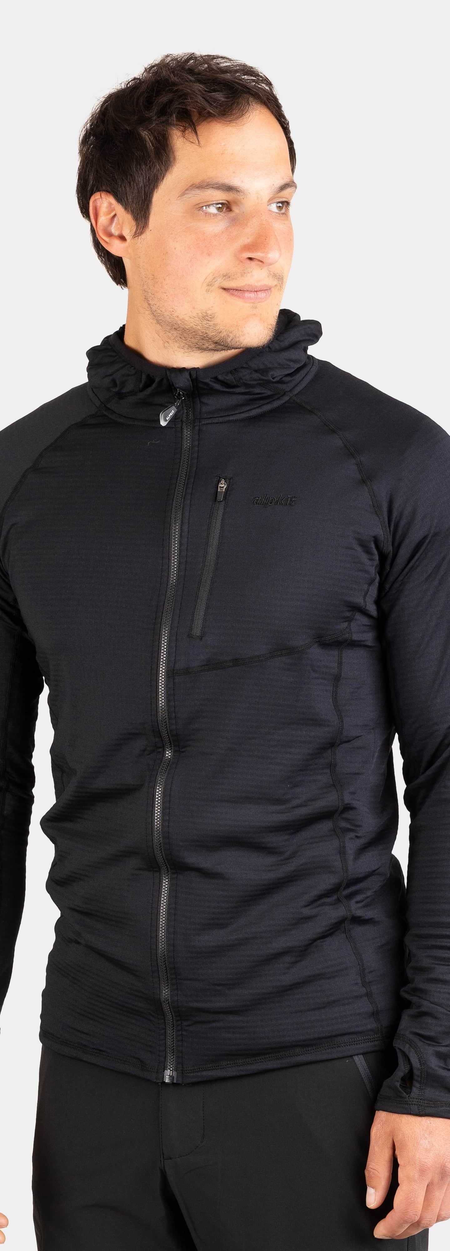 Griffon Mens Gridded Micro Fleece Jacket